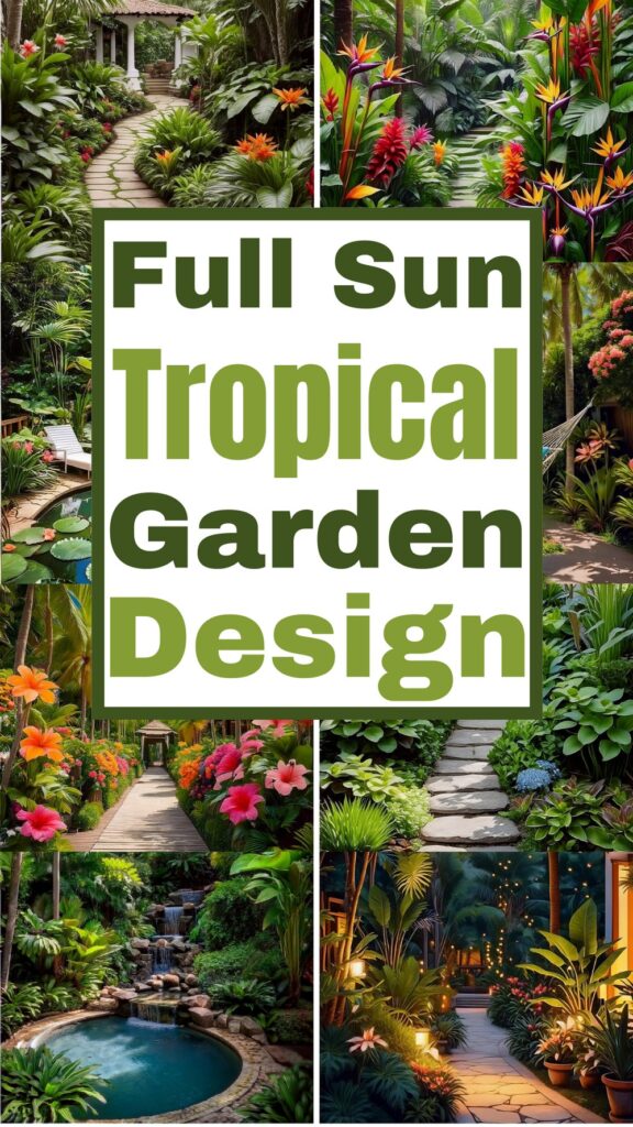 10 Full Sun Tropical Garden Design Ideas - Ease DIYs
