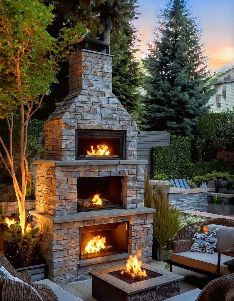 10 Outdoor Fireplaces Ideas For Memorable Night Gatherings - Ease DIYs