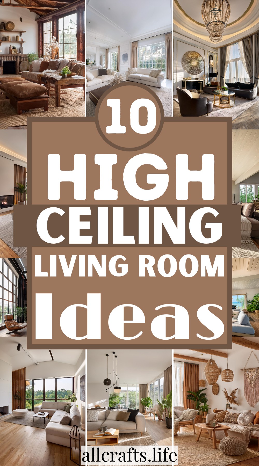 10 High Ceiling Modern Living Room Ideas - Ease DIYs