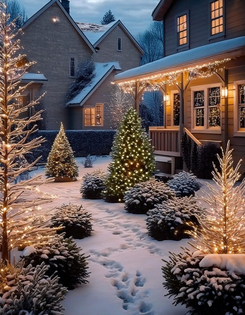 10 Beautiful Outdoor Christmas Light Ideas - Ease DIYs